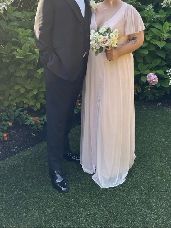 Azazie | Dresses | Azazie Blush Pink Evening Gown | Poshmark